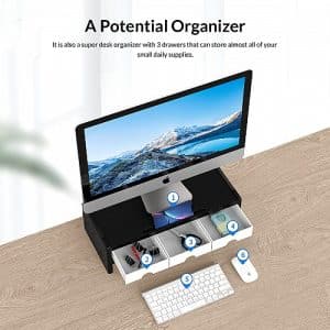 ORICO MONITOR STAND DOUBLE DECK WITH DRAWERS XT-02H • Officeserv Group