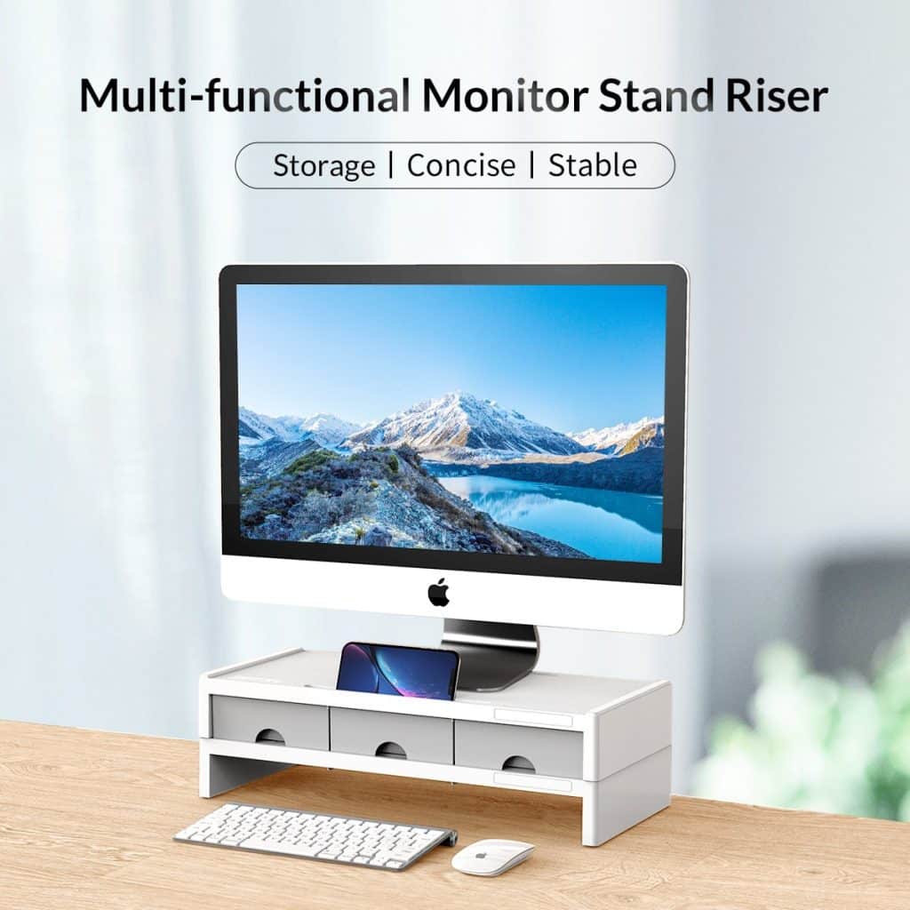 ORICO MONITOR STAND DOUBLE DECK WITH DRAWERS XT-02H • Officeserv Group
